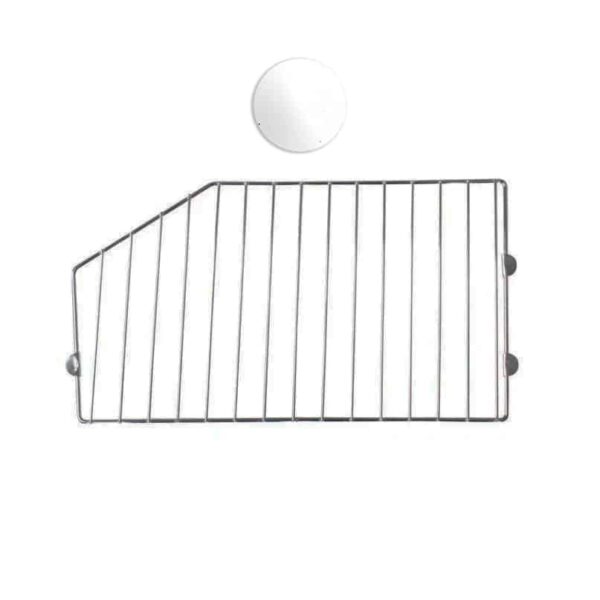 Wire Basket Divider - 450mm, White | Mills Shelving